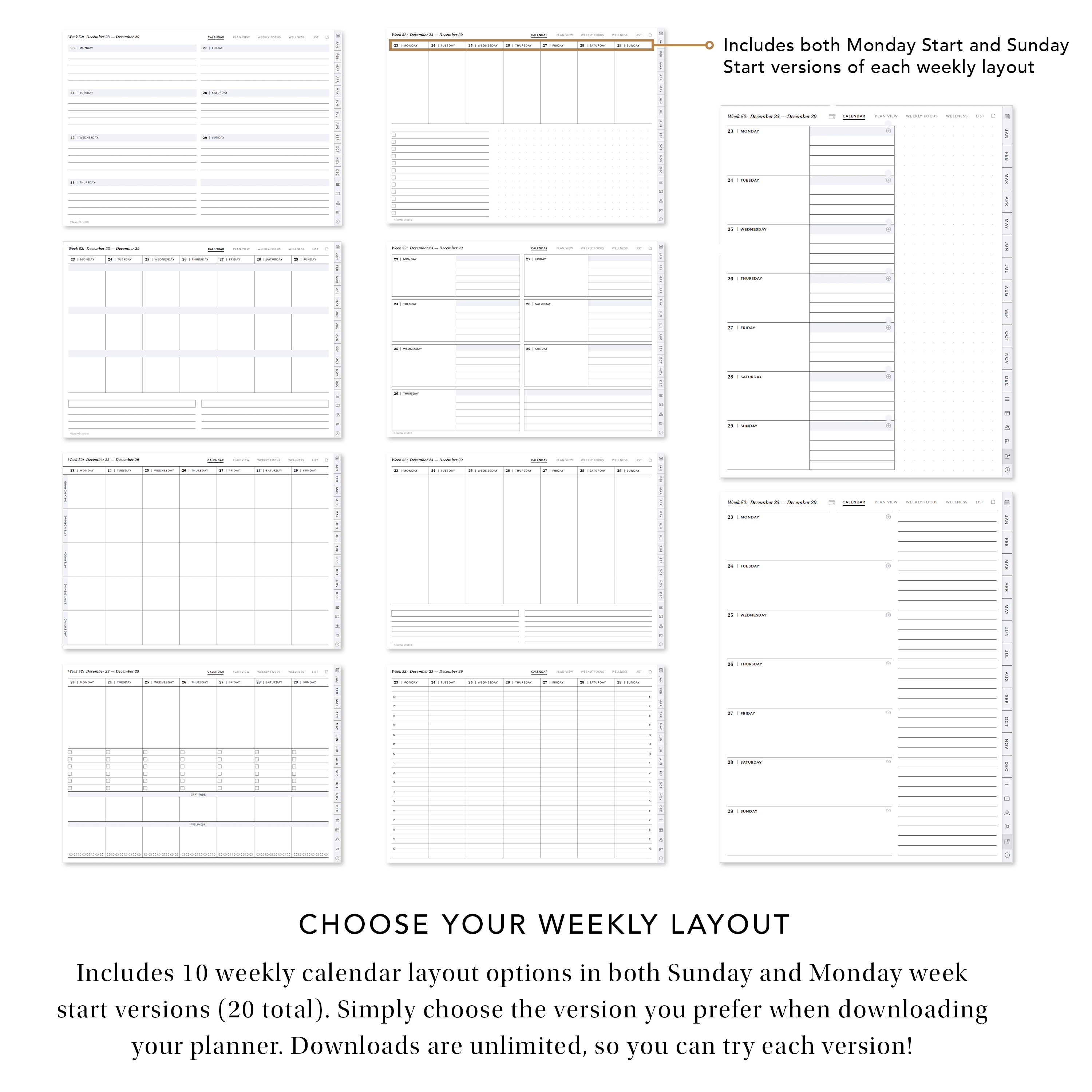 2025 Goal Planner with Calendar Scheduling Links for iPads – Laurel Studio