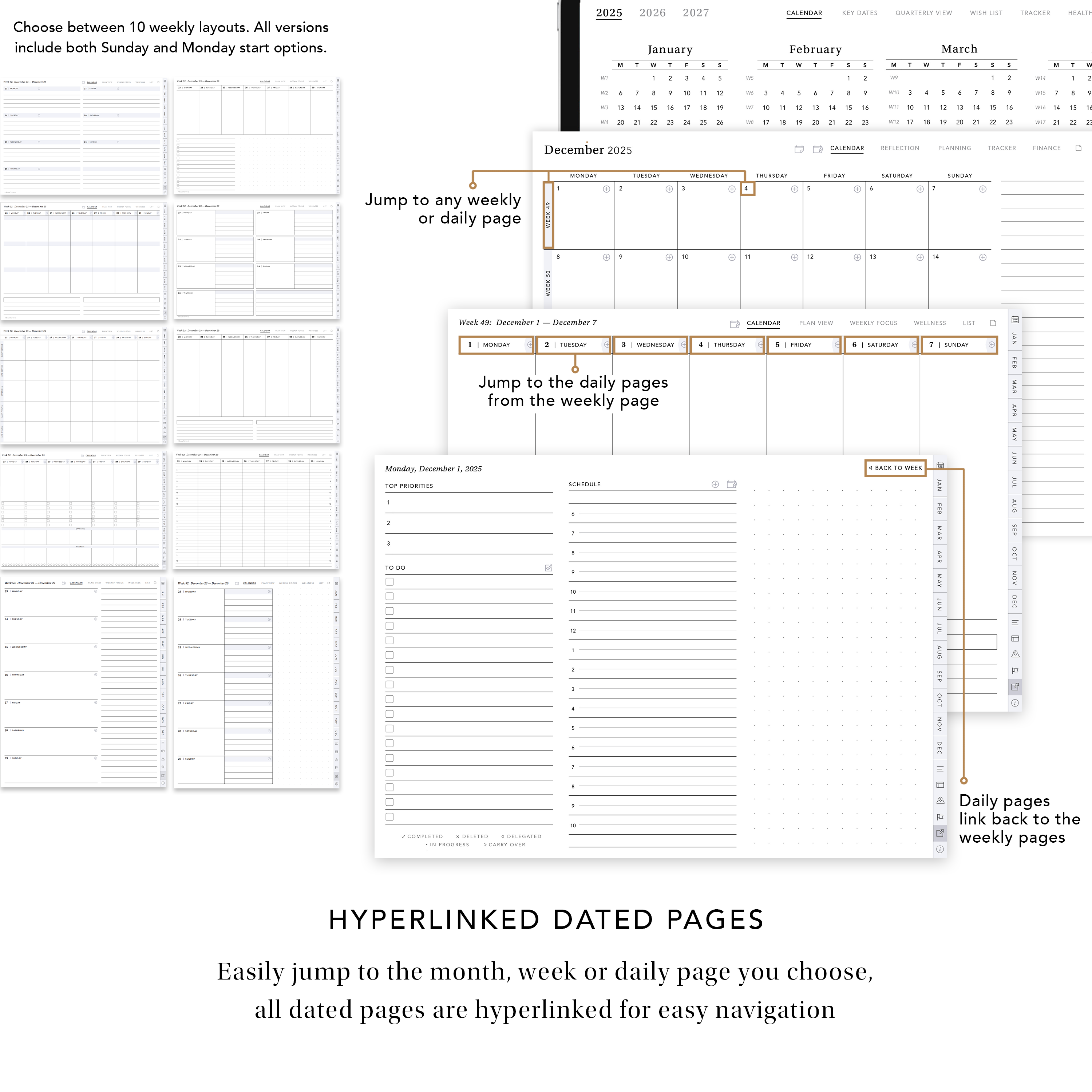 monthly work planner