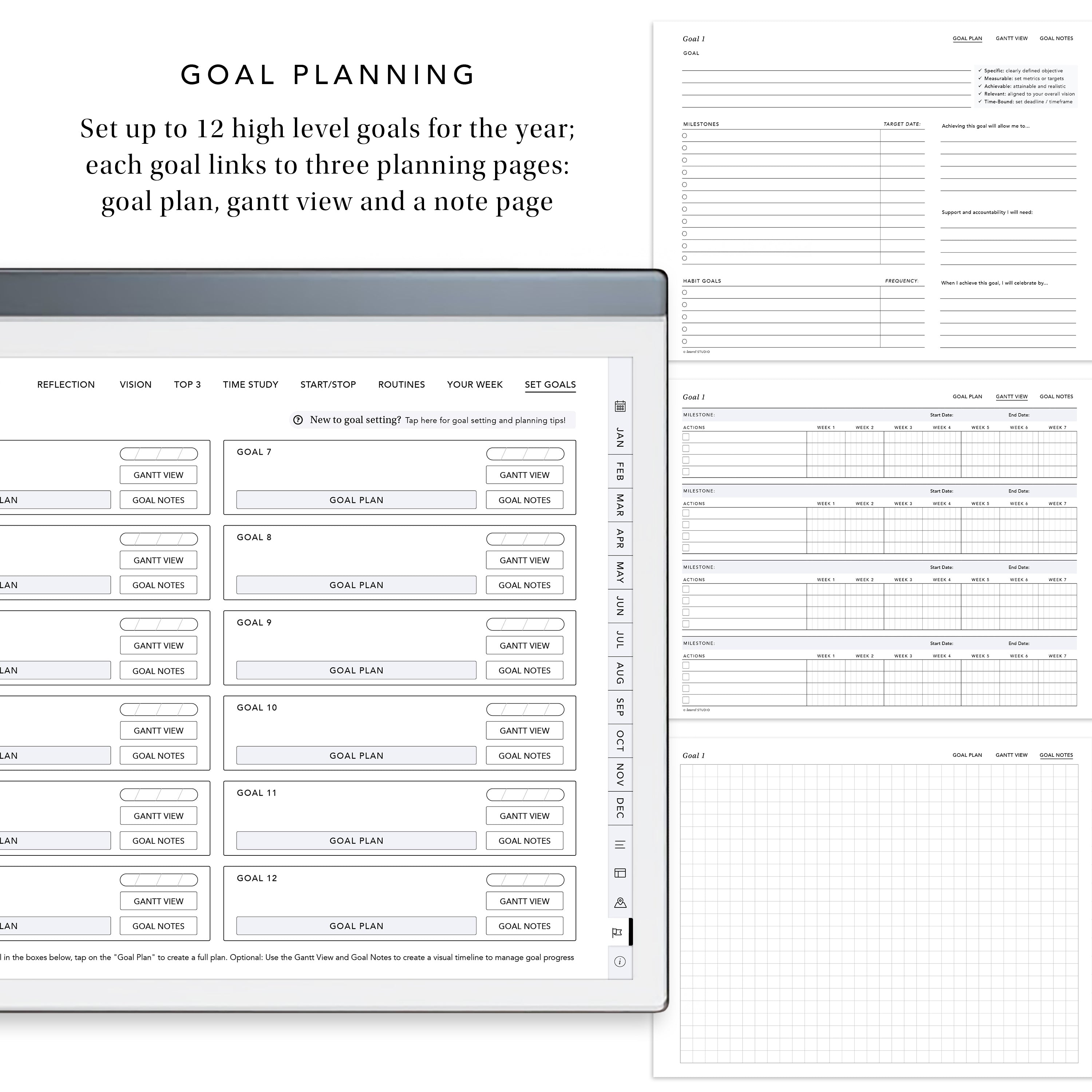 2025 Planner for E-Ink Tablets (Supernote, Boox and reMarkable ...