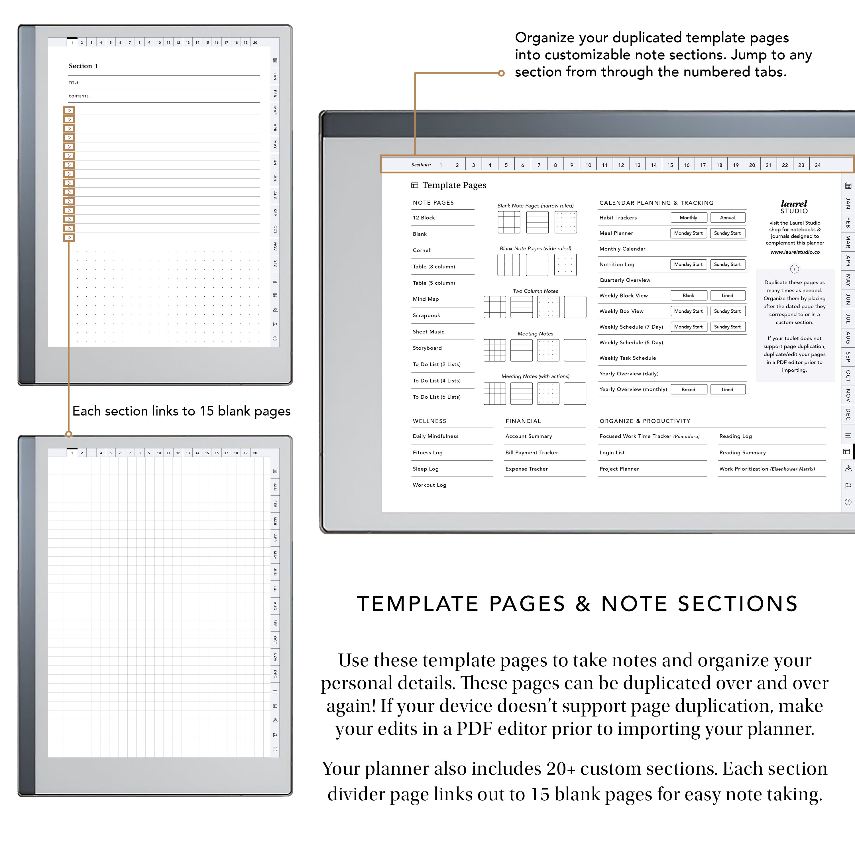 2025 Planner for E-Ink Tablets (Supernote, Boox and reMarkable) – Laurel Studio