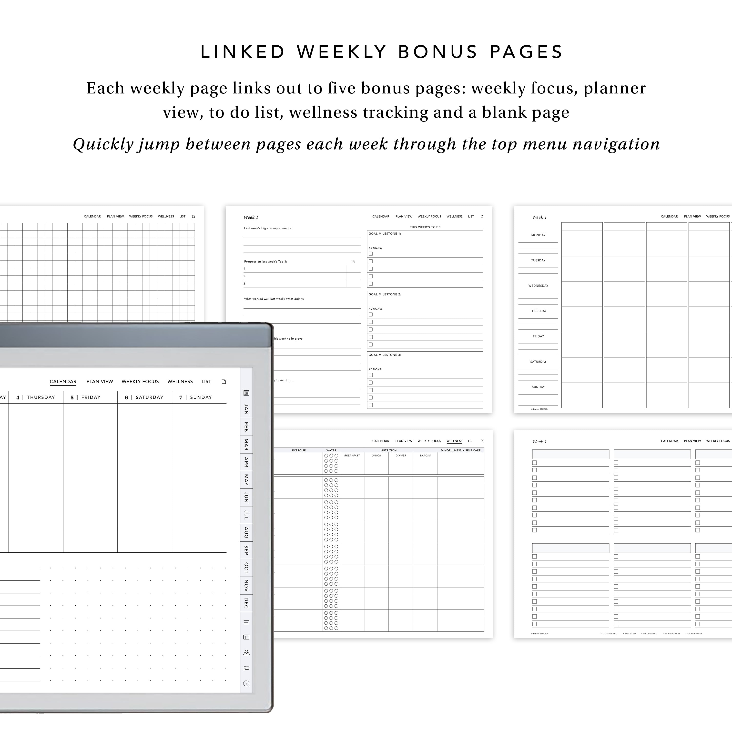 2025 Planner for E-Ink Tablets (Supernote, Boox and reMarkable) – Laurel Studio