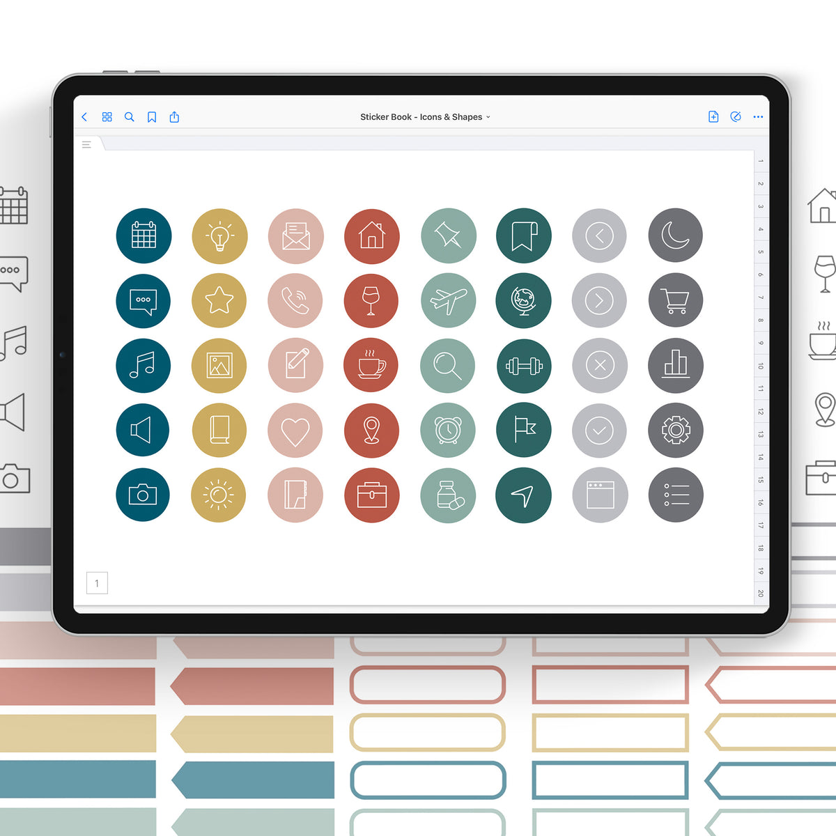 Icons & Shapes Sticker Set – Laurel Studio